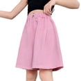 Big Girls Bermuda Shorts - Girl Fashion Button Elastic High Waisted ...