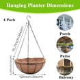 4 Pack Hanging Planter Basket Outdoor Large Hanging Flower Pots Indoor ...