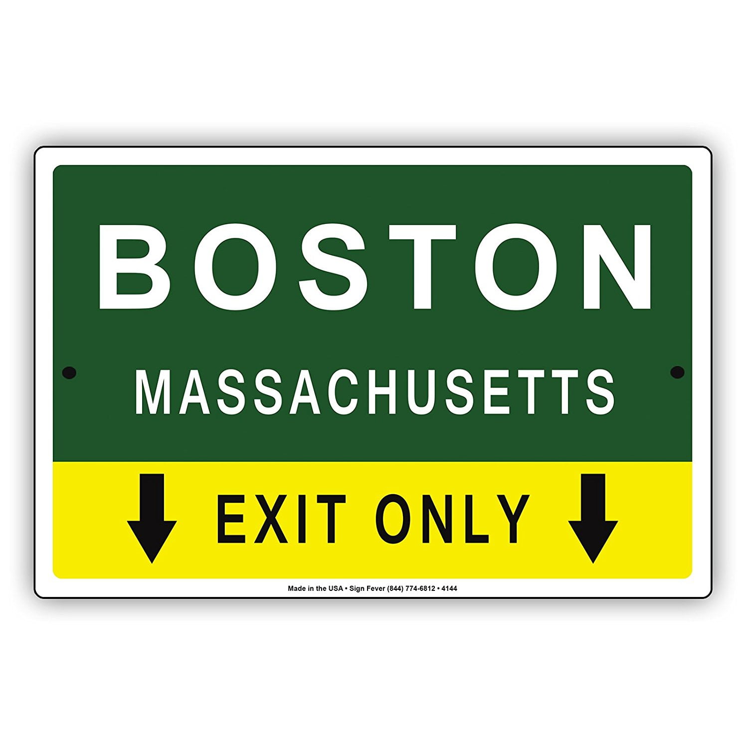 Boston Massachusetts Exit Only With Pointer Arrow Direction Way Road ...