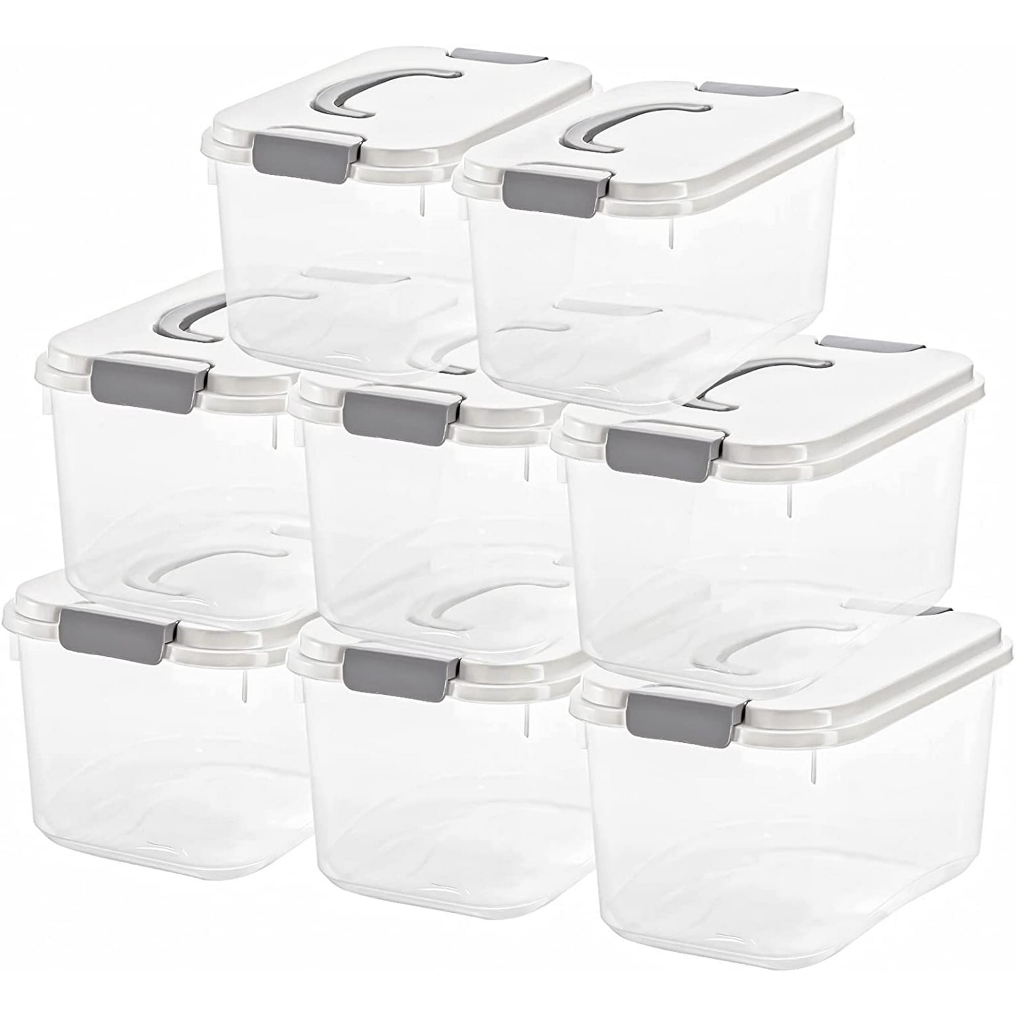 Click here for Gfdyree Set Of 8 Plastic Storage Bins  5.5 Quart C... prices