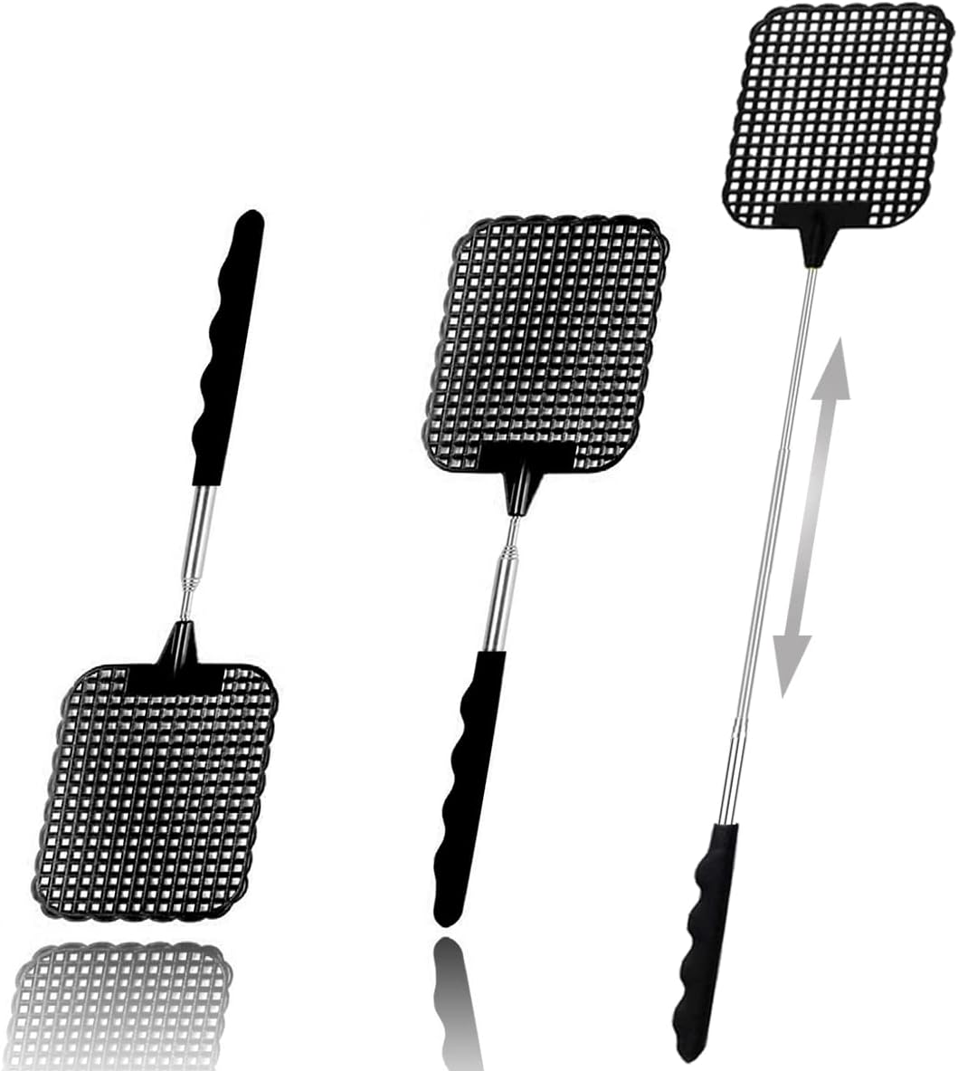 3 piezas Matamoscas telescópico, Matamoscas de mano, Matamoscas sólido ...