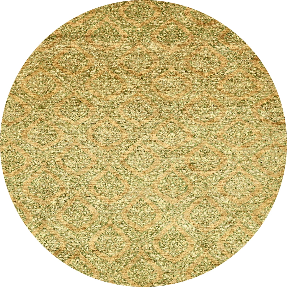 Ahgly Company Indoor Round Abstract Bold Yellow Abstract Area Rugs, 6 ...