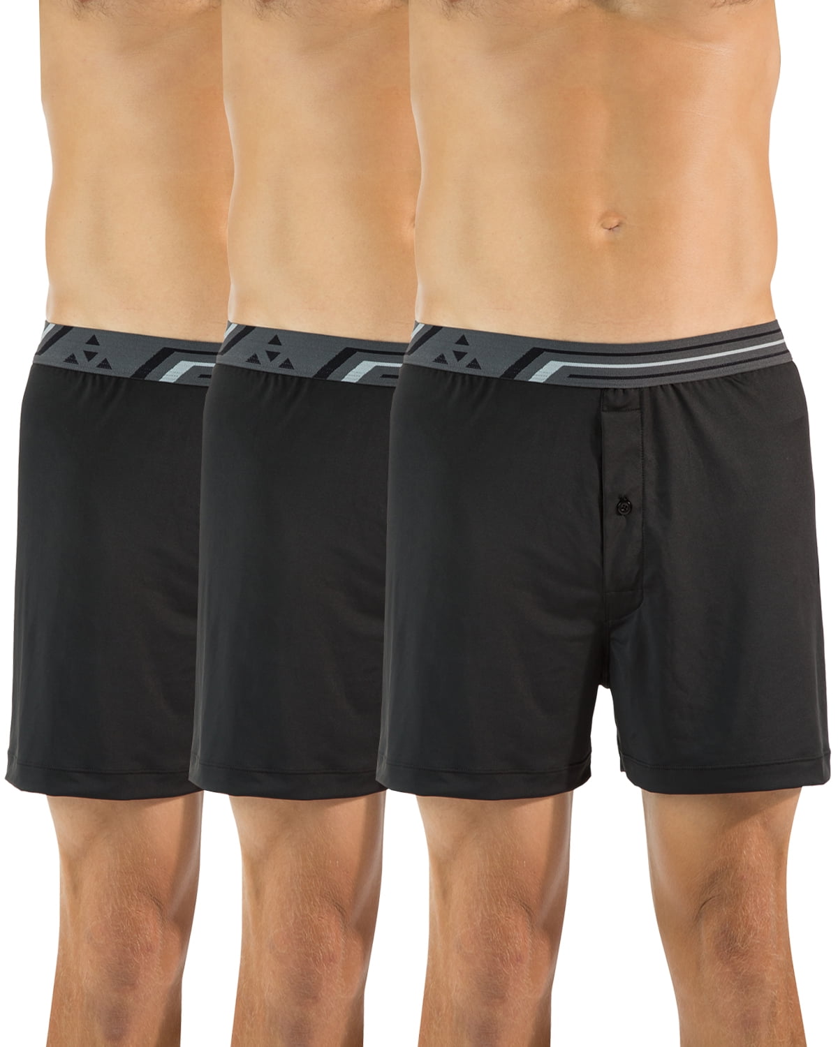 Balanced Tech Men's Active Performance Boxer Shorts 3 Pack - Walmart.com