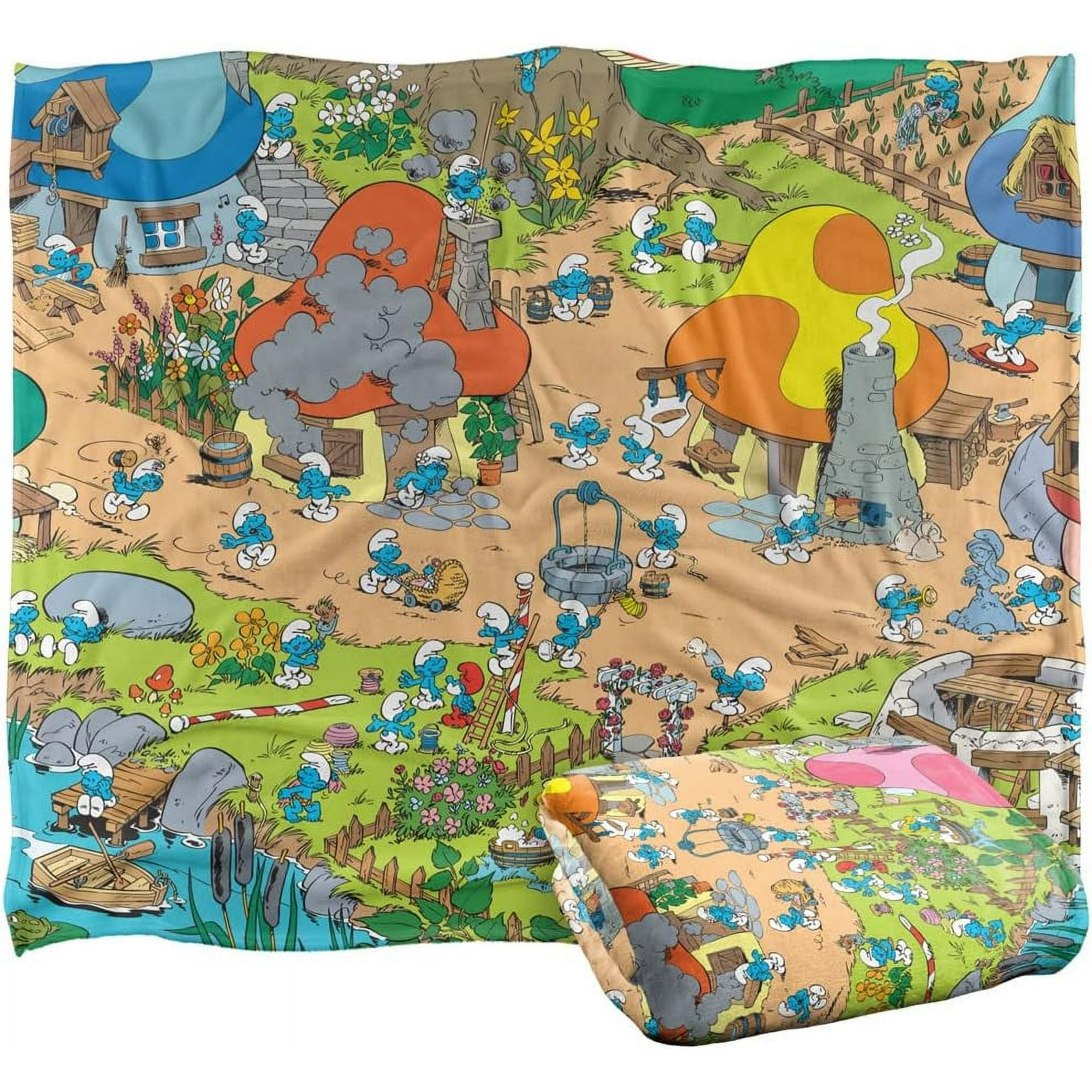 Click here for Kljhyu The Smurfs Blanket  50X60 Smurf Village Sil... prices
