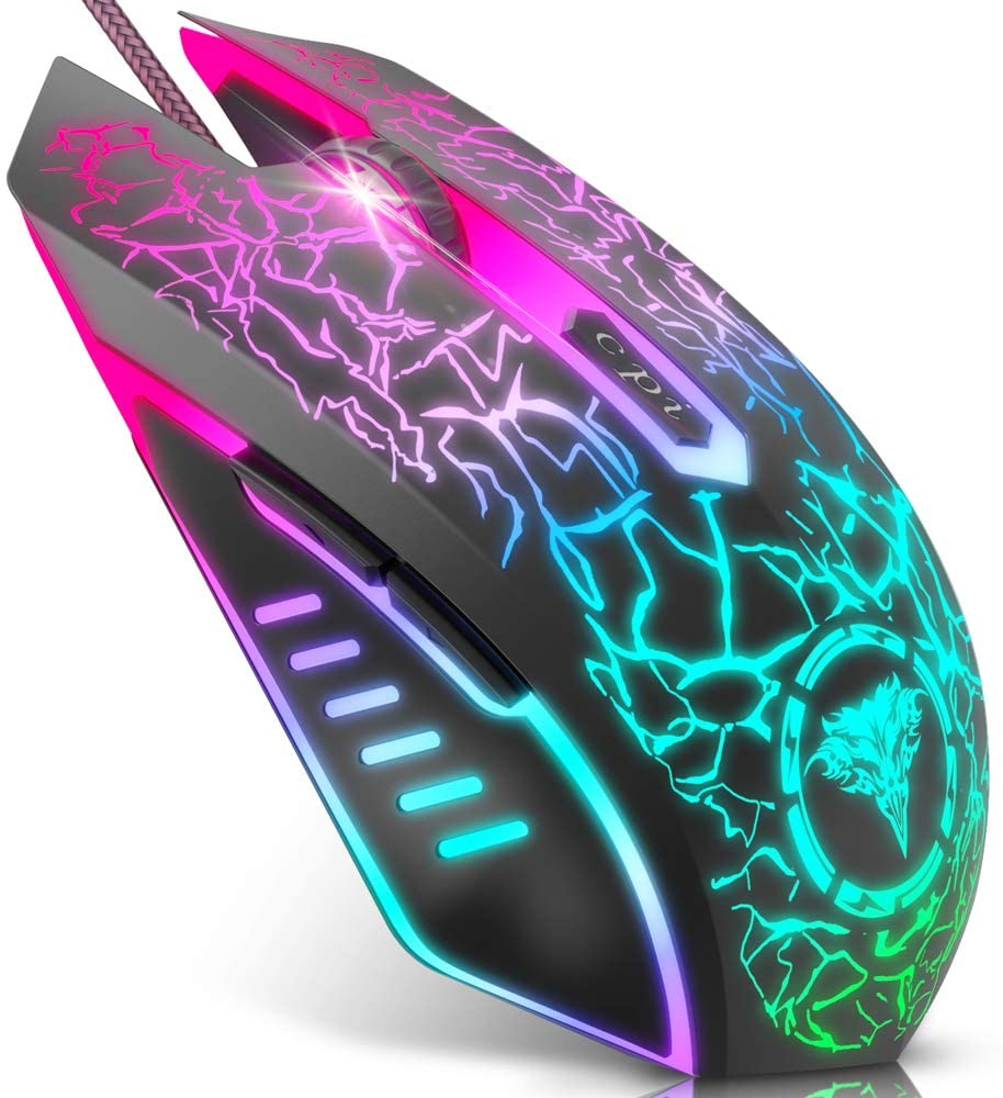 Gaming Mouse Wired USB Optical Computer Mice With RGB Backlit 4 Gaming Mouse Wired USB Optical Computer Mice With RGB Backlit 4