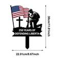 11.8in Defending Liberty Patriotic Metal Garden Stake 4th of July ...