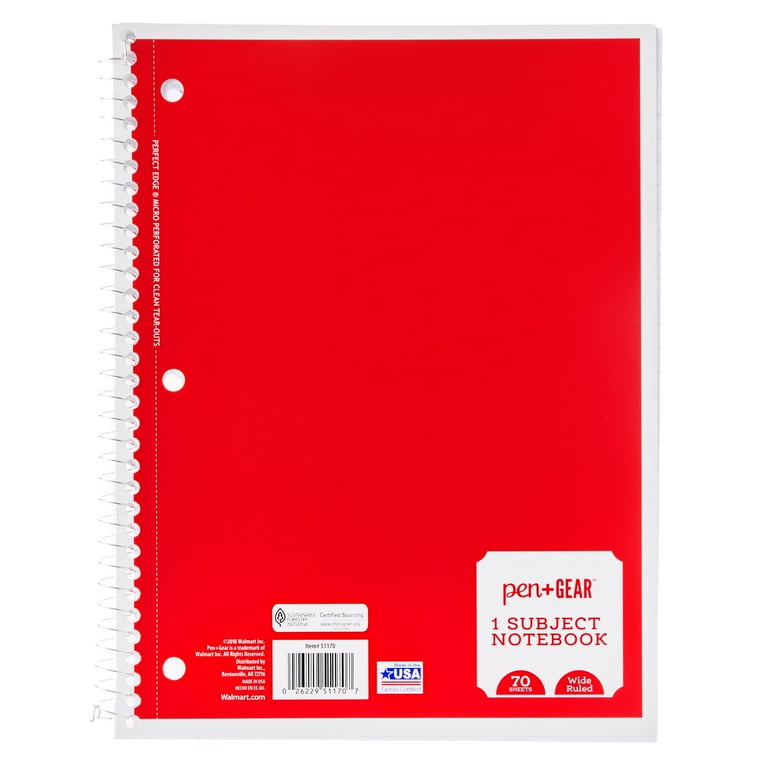 One Subject Notebooks In Bulk