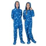 Footed Pajamas - Family Matching Hooded Polar Fleece Winter PJ Footie ...