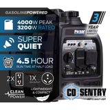 Pulsar 4000-Watt Super Quiet Gas Powered Inverter Generator with CO ...