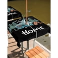 Camper Square Outdoor Tablecloth with Umbrella Hole Home Mountain Pine ...