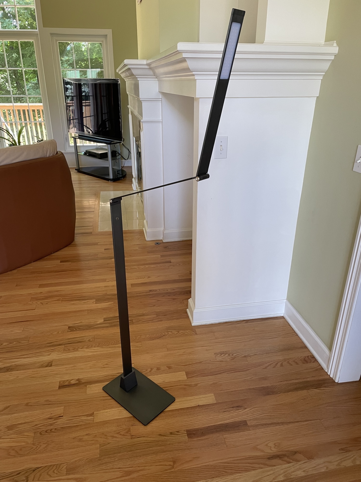 Electrix Slim Line Z Floor Lamp 38" Stand Blue-Gray Finish, 900-Lumens ...