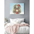 Christmas Light Canvas Print Wall Art Watercolor Xmas Poinsettia ...