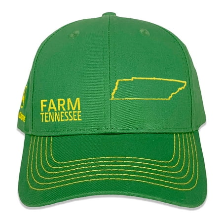 John Deere Farm State Pride Full Twill Hat-Green and Yellow-Tennessee ...