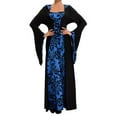 BiZtdJrK Plus Size Medieval Dress for Women Hooded Trumpet Sleeve ...