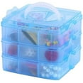 Casewin 3 Tier Clear Transparent Plastic Stackable Storage Box with 18 ...