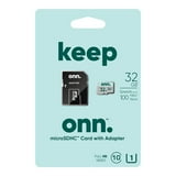 onn. 32GB Class 10 U1 MicroSDHC Flash Memory Card - Walmart.com