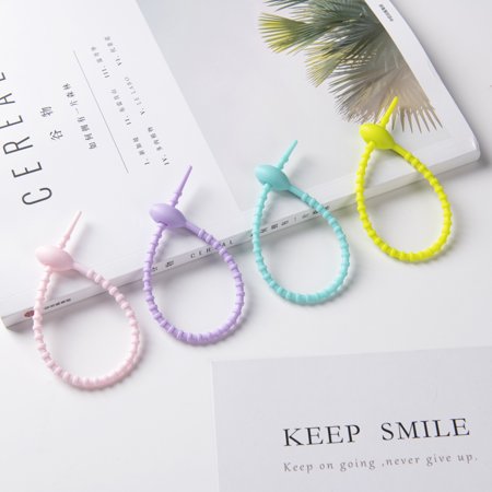 12pcs Colorful Silicone Twist Ties, Cable Cord Wrap Management ...