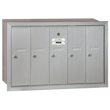 Vertical Mailbox - 6 Doors - Aluminum - Surface Mounted - USPS Access ...