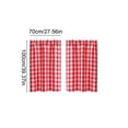 2pcs Nylon Short Curtains, Checkered Print Window Valance, Heat ...