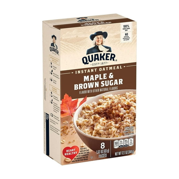 Quaker Instant Oatmeal, Lower Sugar Apples & Cinnamon, 8 Count Boxes ...