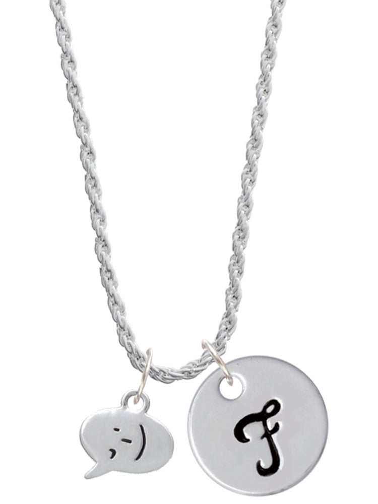 Delight Jewelry Silvertone Emoticon :- ) - Winking - Silvertone Script ...