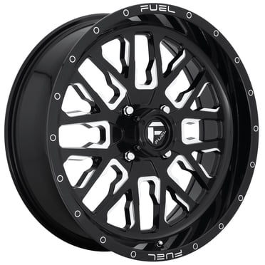 Fuel Hardline Beadlock 15x10 Wide ATV/UTV Wheel - Gloss Black (4/137) 5 ...