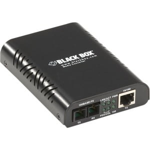 Black Box Ethernet 10/100-Mbps Copper to 100-Mbps MMF 2km Media ...