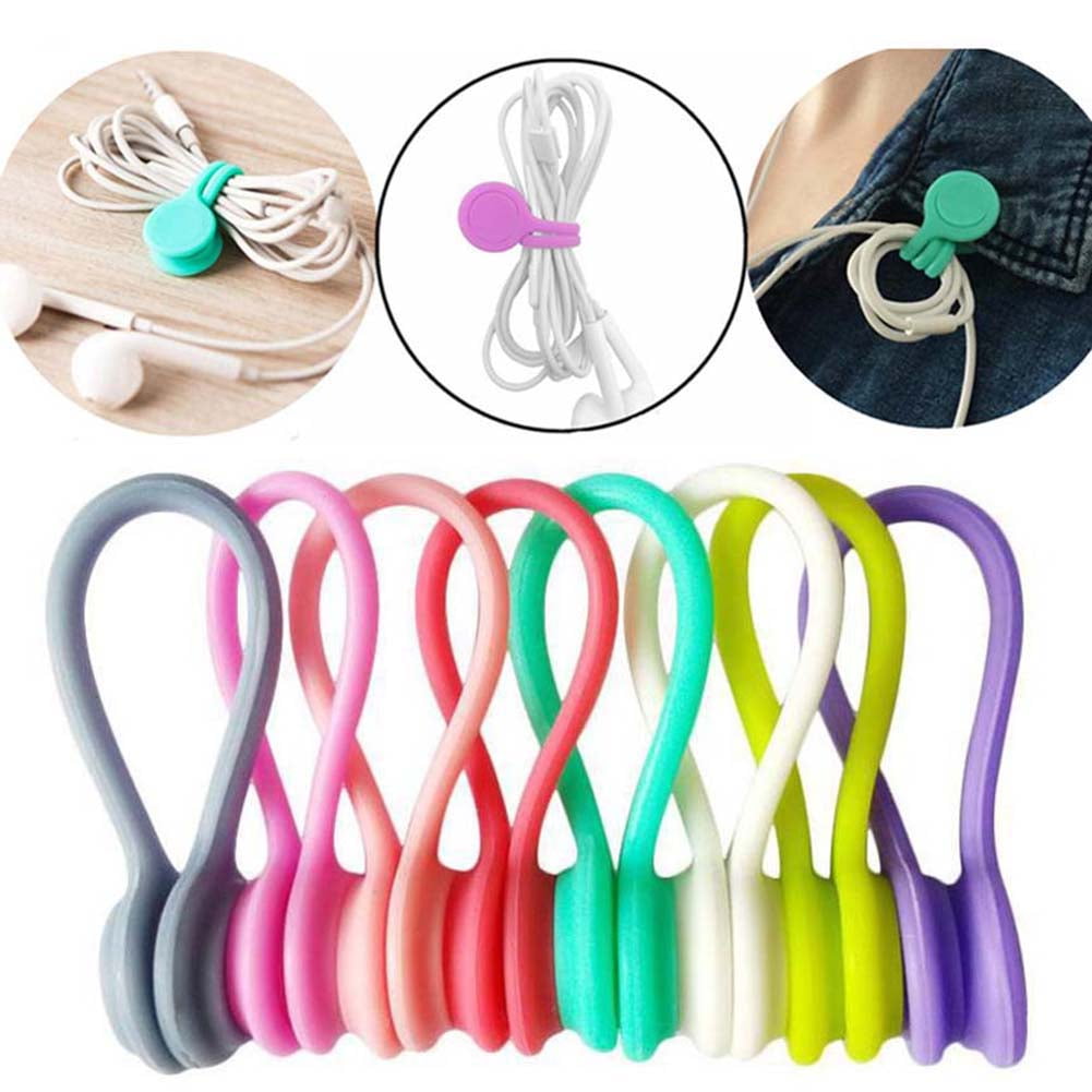 SPRING PARK Silicone Magnetic Portable Cable Winder Earphone Hub Cord ...