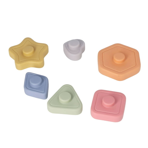 Soft Building Ring Stacker,6 PCS Soft Stacking Stacking Towers Toy Soft ...