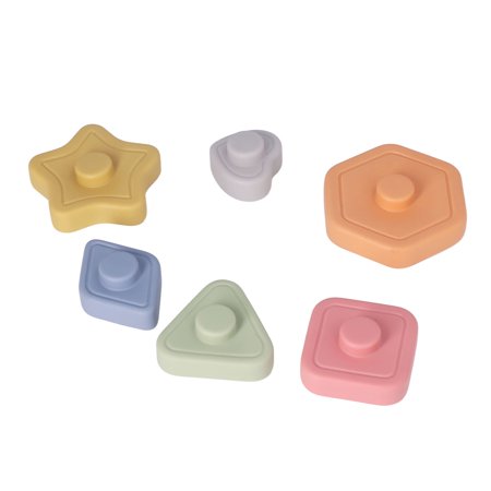 Soft Building Ring Stacker,6 PCS Soft Stacking Stacking Towers Toy Soft ...
