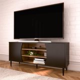 Ameriwood Home Lismore Console for TVs up to 65", Black and Natural ...