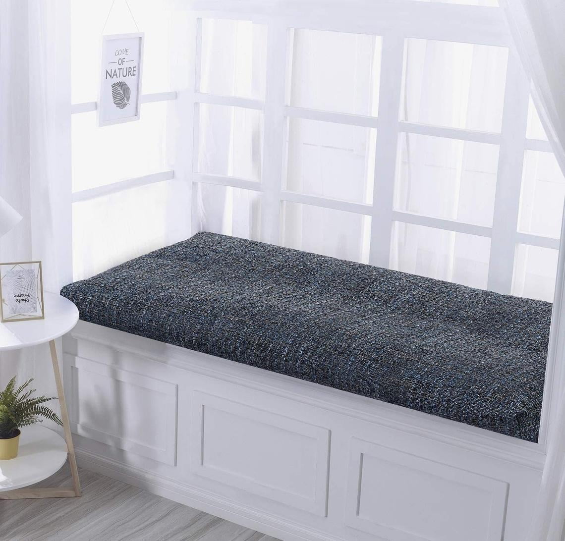 Upholstery Faux Linen Dining Long Chair pads Bench Pad Long Chair ...