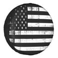 Custom Vintage US Flag Black And White Spare Tire Cover for Honda ...