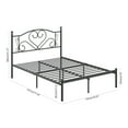 Yoneston 12” Full Size Metal Bed Frame with Love-Heart Headboard, Black ...