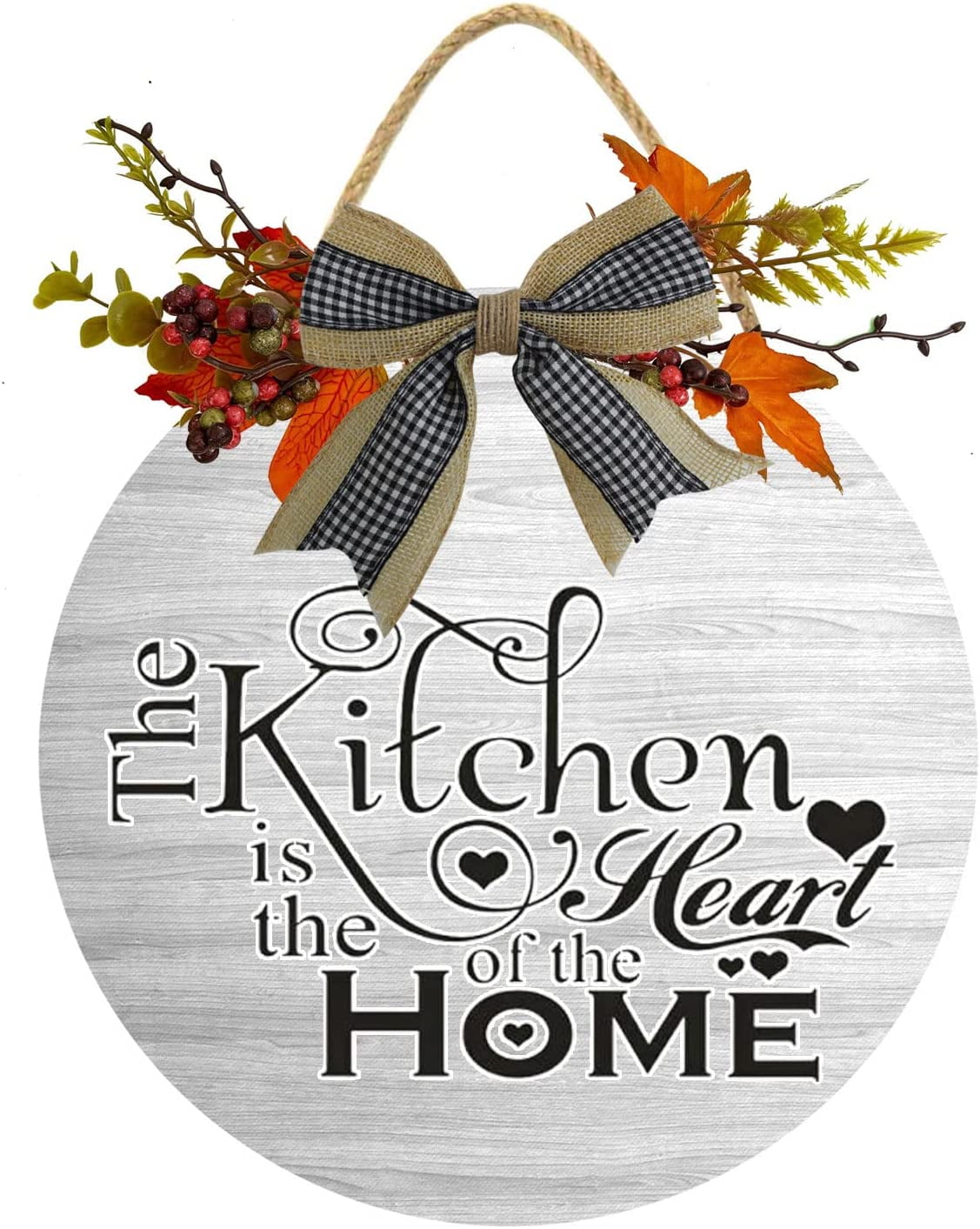 Eveokoki 11" The Kitchen Is The Heart Of The Home Sign,Rustic Wooden ...