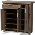 Baxton Studio Laverne Shoe Cabinet in Oak Brown - Walmart.com