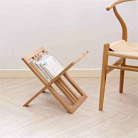 Floor Standing Magazine Rack Solid Wood Floor Bookshelf Magazine Rack ...