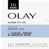 Olay Ultra Fresh Cleansing Bar Soap, Water Lily Scent, 4 Ounce, Pack of ...
