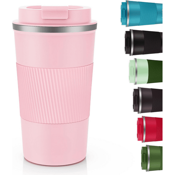 Vacuum Insulated Stainless Steel Coffee Cup with Lid for Travel Hot ...