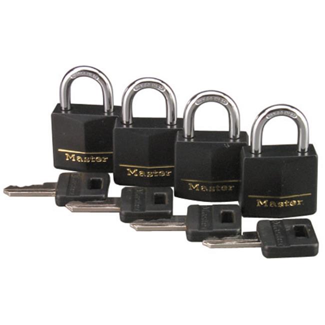 Master Lock 4 Count 1.19 in. Brass Weatherproof Padlock - Walmart.com