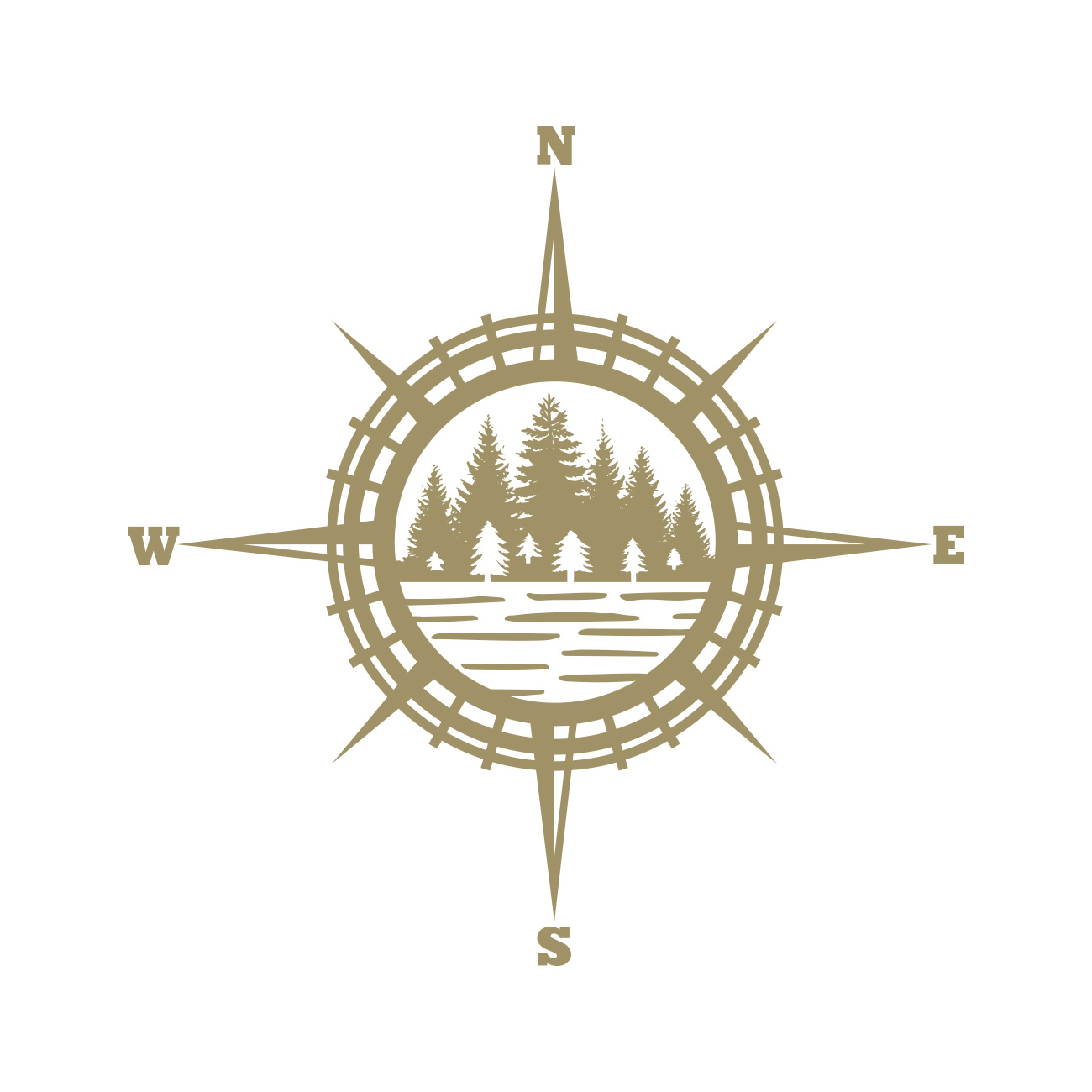 Tree Compass Sticker Decal Die Cut - Self Adhesive Vinyl - Weatherproof ...