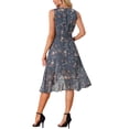 INSPIRE CHIC Women's Summer Dresses Wrap Ruffle Hem Round Neck Keyhole ...