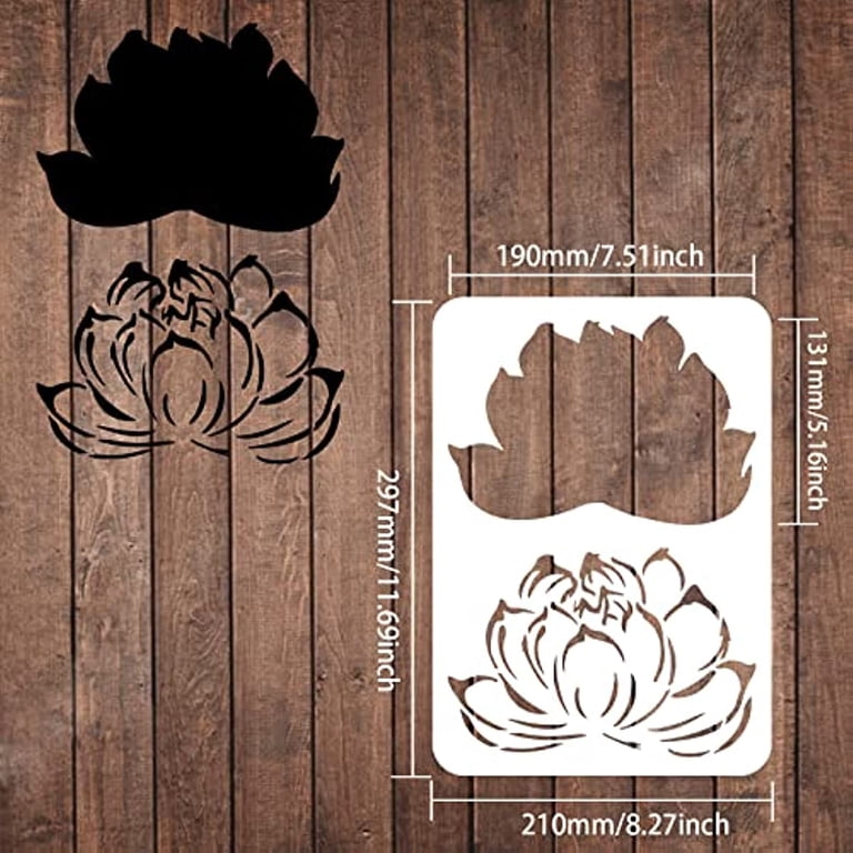 Lotus Flower Stencil Lotus Flower Art Stencils Stencil