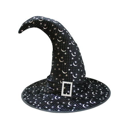 Homgeek Witch Hat Scary Creepy Wide Brim Pointed Hat Gift for Men Women ...