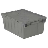 Orbis Attached Lid Container,Gray,Solid,HDPE FP22 GRAY - Walmart.com