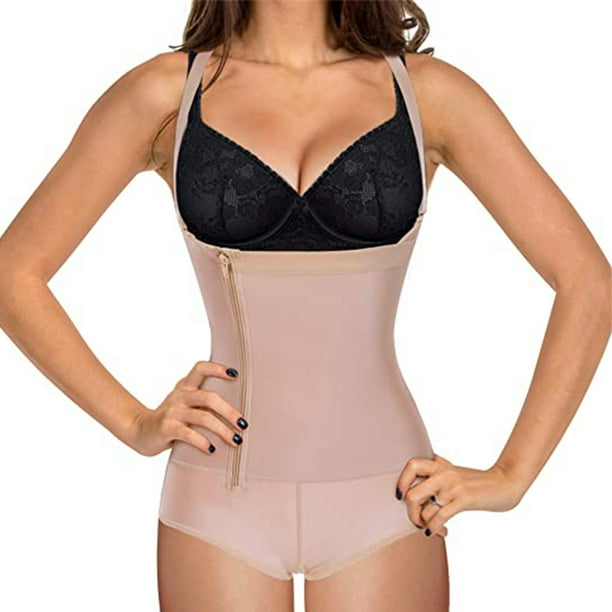 Lilvigor Womens Latex Waist Trainer Bodysuit Tummy Control Shapewear