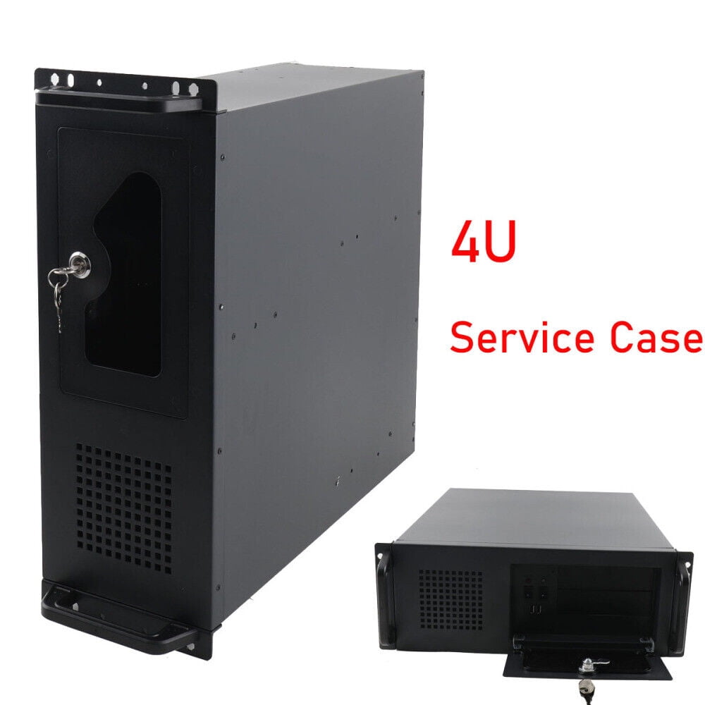YILIKISS Black 4U Server Lockable Rackmount Server Chassis Case 80mm ...