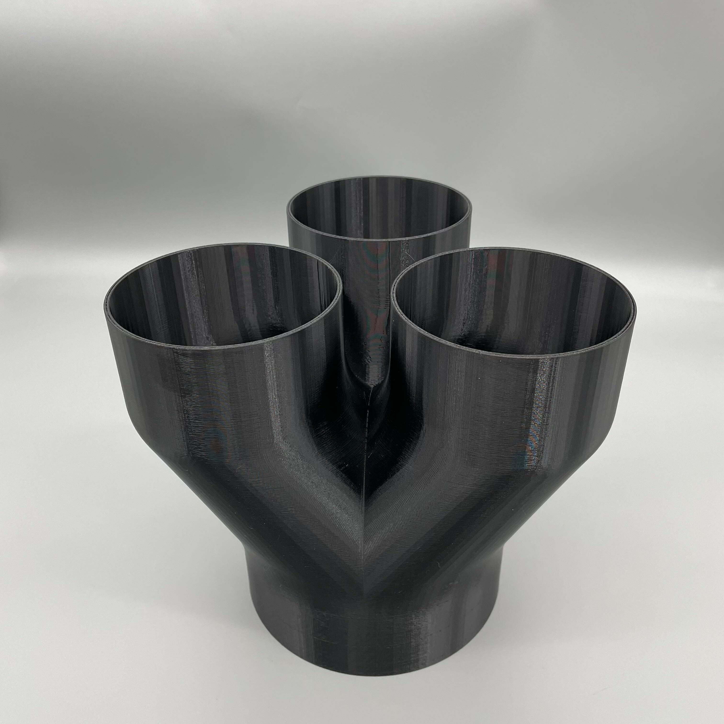 6" to 4" 3-Way Splitter Duct Connection for Woodwork Dust, Grow Tent ...