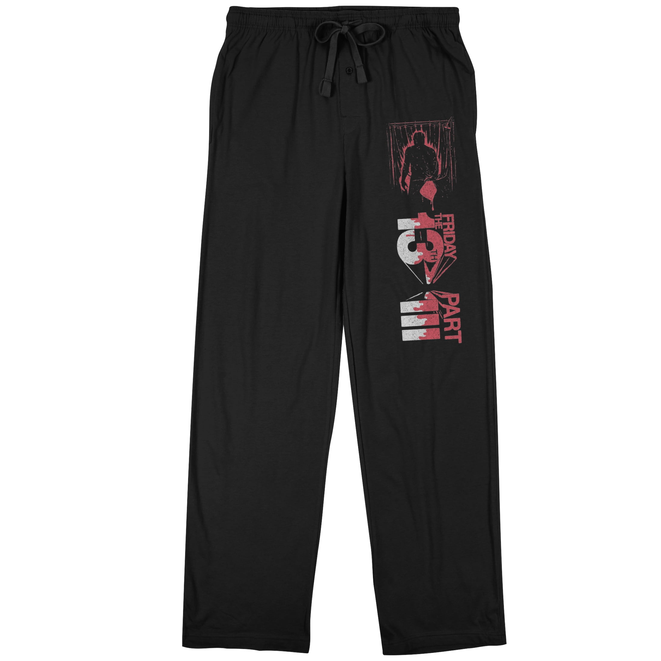 Friday the 13th Blood Splat on Jason Men's Black Graphic Sleep Pajama ...