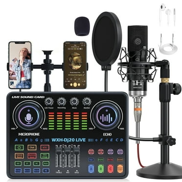 BM800 Condenser Studio Mic Kits: Starter Set, Professional Setup, Music Podcasting with Pop ...